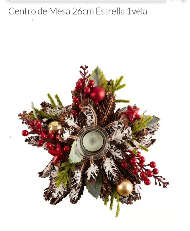 Centro de Mesa Estrella con una vela 26cm GENERICO | falabella.com
