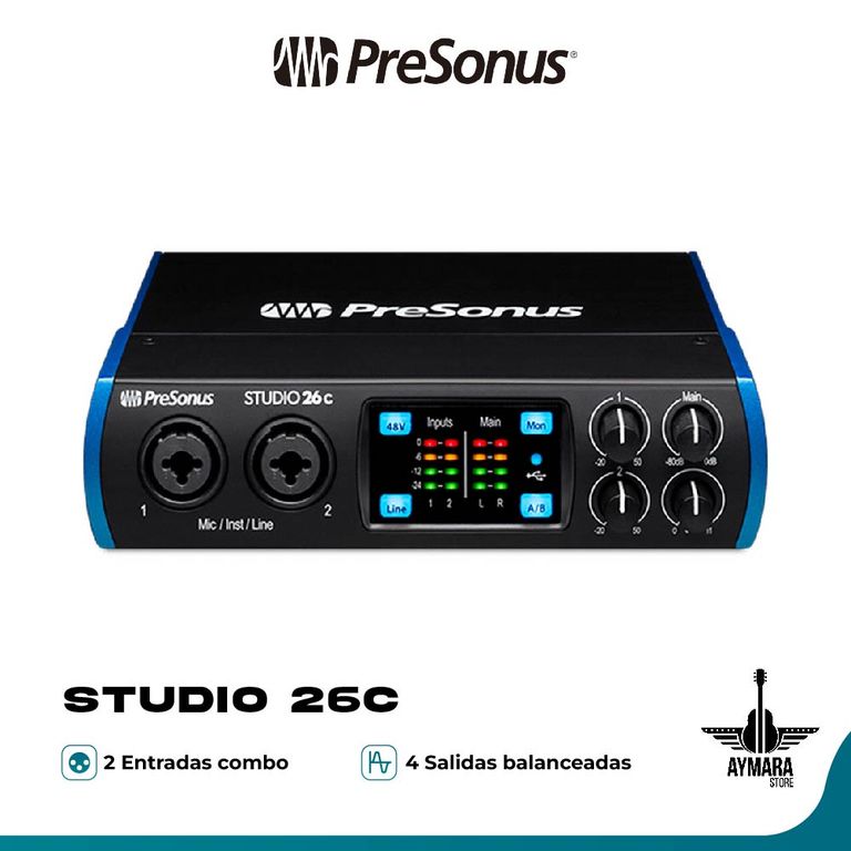 PreSonus Studio 26C - Interfaz de Audio | Sodimac Perú