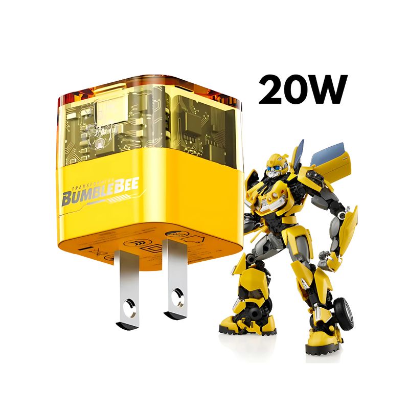 Cargador 20w carga rápida USB C y USB A bumblebee transformers ...