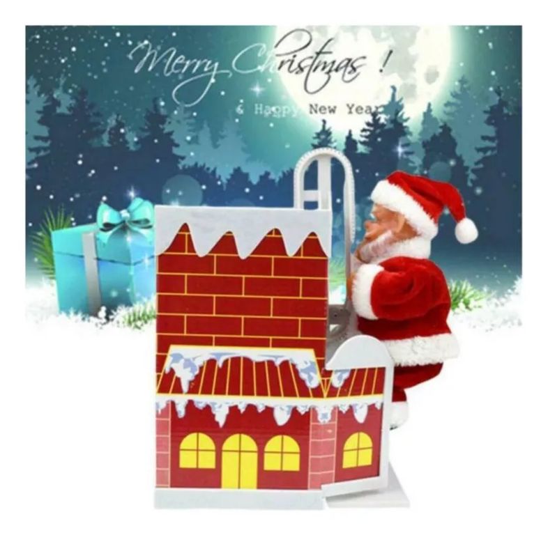 ADORNO PAPA NOEL QUE INGRESA POR LA CHIMENEA GENERICO | falabella.com