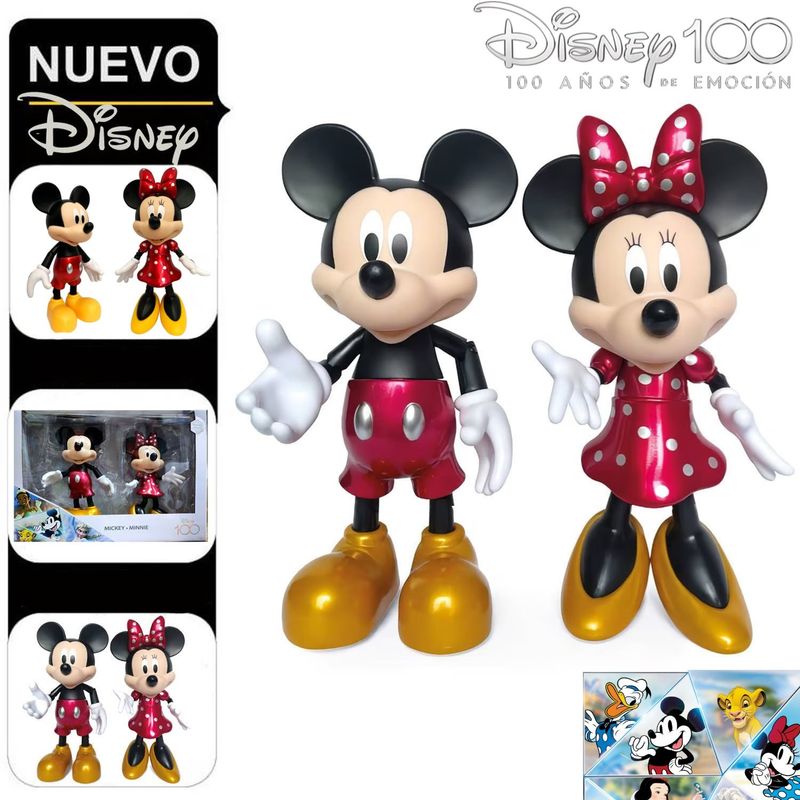 Set de Figuras Articulables Mickey Mouse y Minnie Mouse DISNEY ...