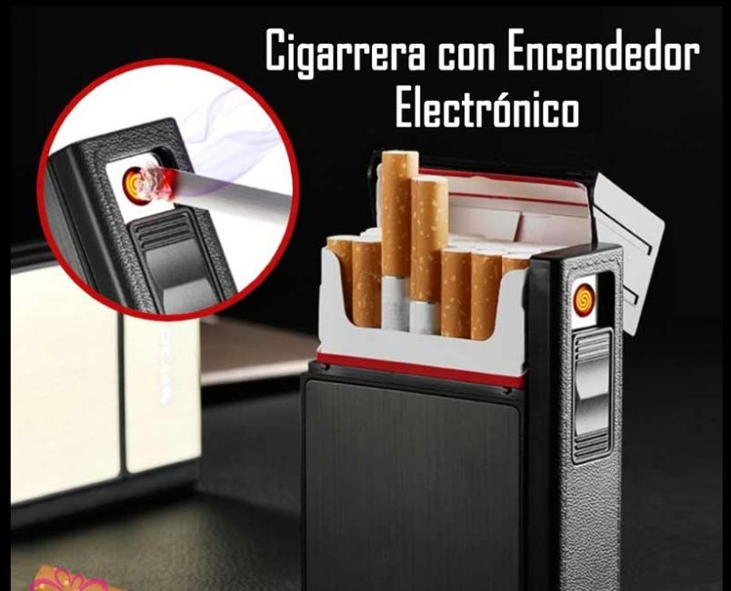 Encendedor Electrónico Recargable Porta cigarrera Carga USB GENERICO ...