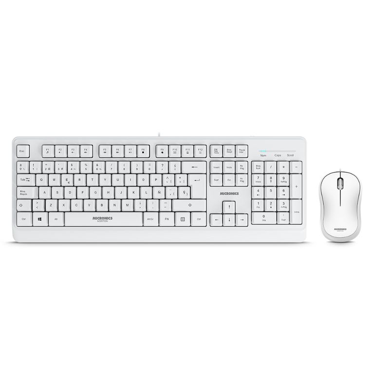 Teclado y Mouse USB - Kit Norton MIC T100W - Color Blanco - Micronics ...
