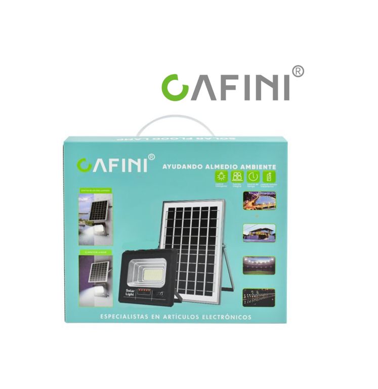 REFLECTOR SOLAR DE 200W CON PANEL SOLAR MARCA CAFINI CN-L3909T CAFINI ...