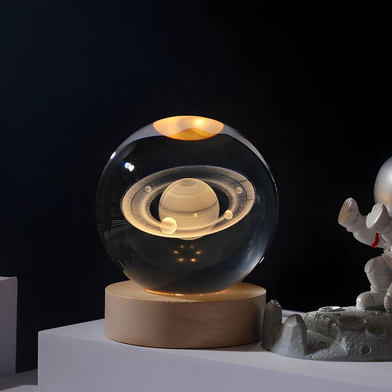 SATURNO Esfera Lampara Led Diseño 3d Saturno Grande 8cm | Sodimac Falabella