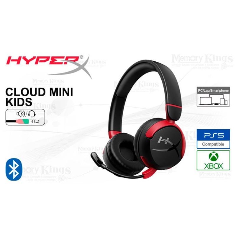 AURICULAR Gaming Wireless HyperX Cloud Mini Kids BLACK HYPERX | falabella.com