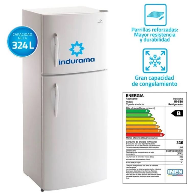 Refrigeradora Indurama 324LT Avant RI-530BL Blanco INDURAMA | falabella.com