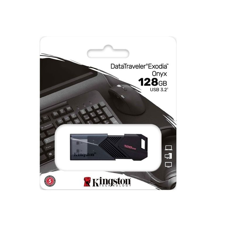 Memoria USB Kingston DT Exodia Onyx 128GB USB 3.2 Gen1 Negro KINGSTON | falabella.com