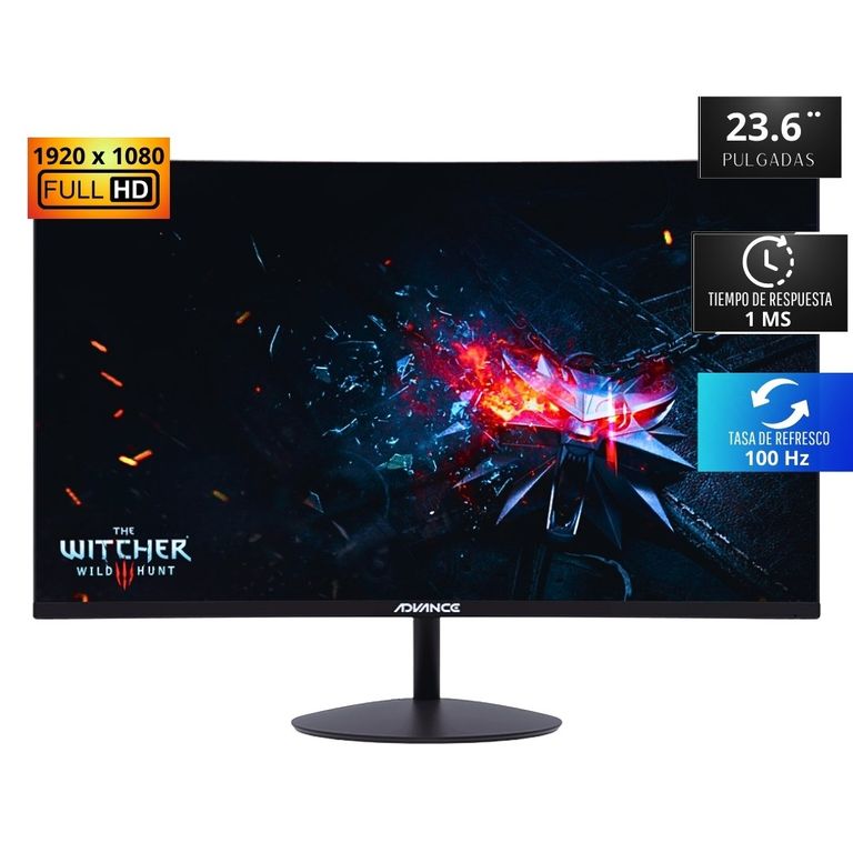Monitor curvo Advance ADV-2452S 236 VA 1920x1080 Full HD CURVO ADVANCE ...
