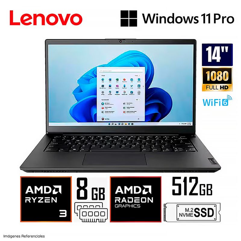 Laptop LENOVO K14 Gen 1 21CUS0PT00 AMD RYZEN 3 5400U 8GB RAM 512GB SSD 14” FHD AMD RADEON ...