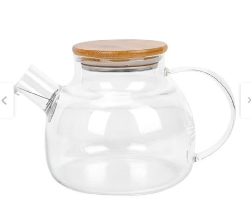 Tetera de Vidrio con Tapa de Bambú de 1500 ML CALIDAD PREMIUM GENERICO ...