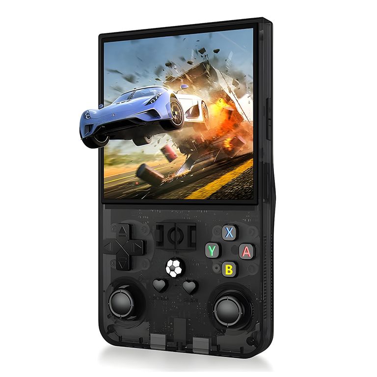 Consola Gamer R36S MAX Portatil 64GB 15000 Juegos Retro Negro TRENDY ...