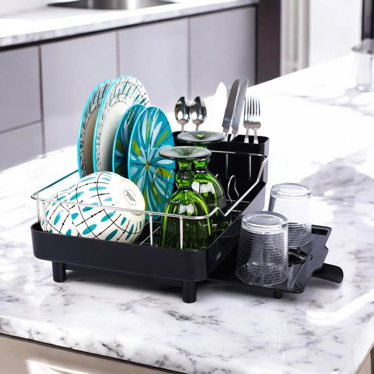 Escurridor de platos Smart Plus small Kotiini negro KOTIINI | falabella.com