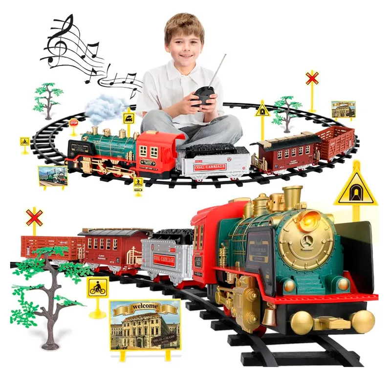 Tren Eléctrico de Navidad con Vapor Luz a Control Remoto GENERICO | falabella.com