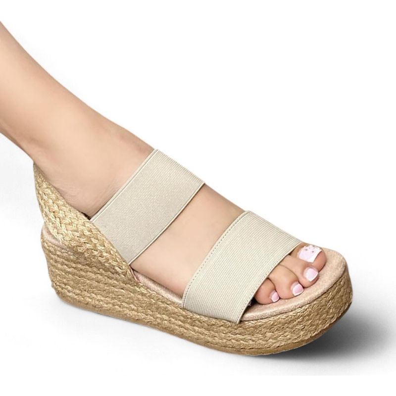 Sandalia Mujer Yute 2086L-50 Cuña 7 Beige GENERICO | falabella.com