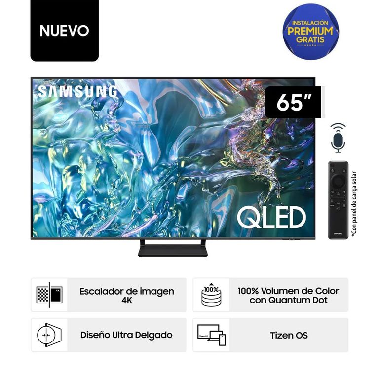 Televisor Samsung 65 Pulg. QLED Smart Tizen TV UHD 4K QN65Q65DAGXPE ...