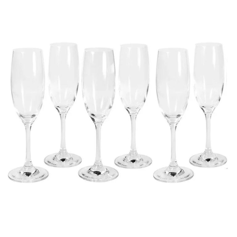 Set de 6 copas para Champagne de 210 ml | Sodimac Perú