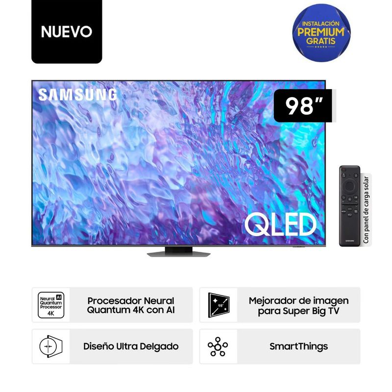Televisor Samsung 98 Pulg. QLED UHD 4K Smart TV Tizen QN98Q80CAGXPE ...