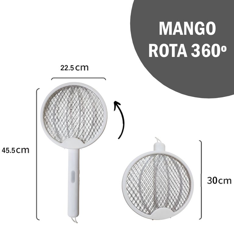 Matamoscas eléctrico tipo Raqueta 180º con luz 46 x 23 cm GENERICO ...