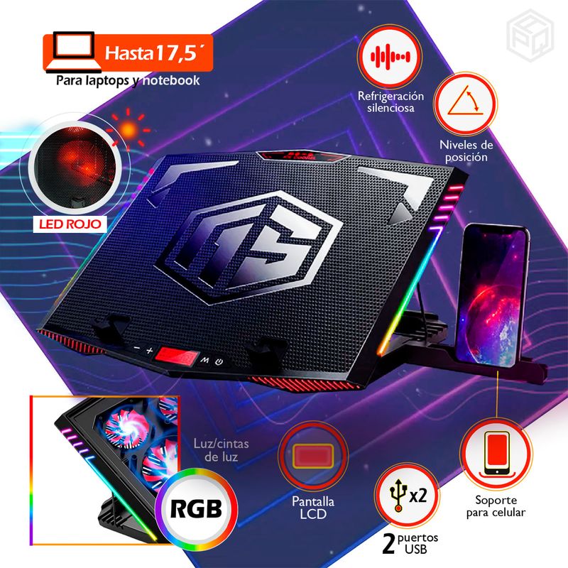 COOLER CYBERCOOL HA-K7 RGB DISPLAY CYBERCOOL | falabella.com