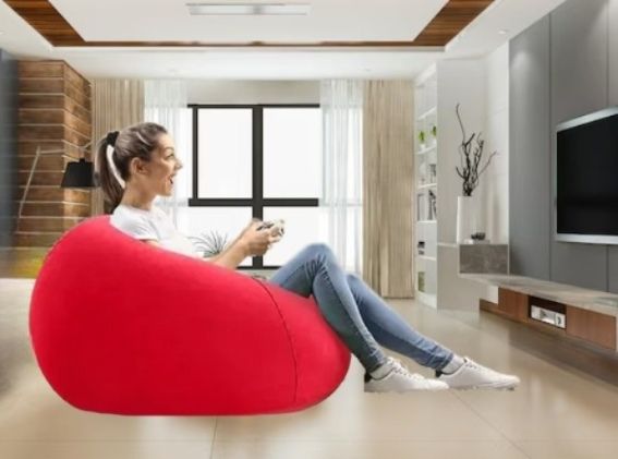 PUFF SILLÓN SOFÁ CAMA INFLABLE TERRAZA ROJO GENERICO | falabella.com