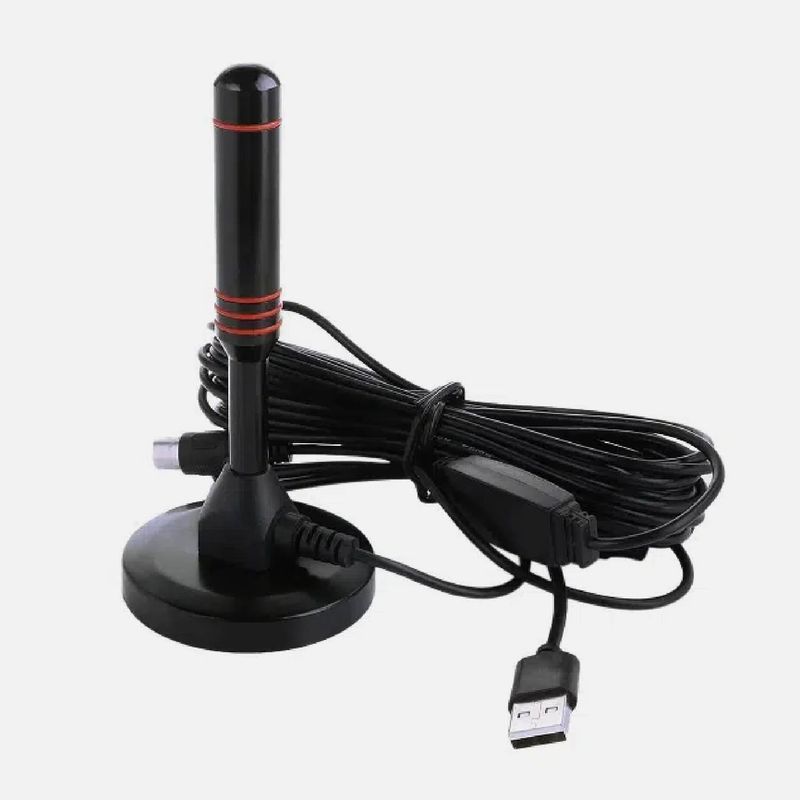 Antena Para Tv Smart HD Amplificada Interior 5m Coaxial USB SEISA ...
