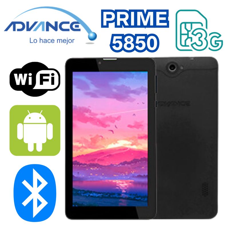 TABLET ADVANCE CONECTIVIDAD 3G ROM 16GB RAM 1GB PRIME PR5850 ADVANCE | falabella.com