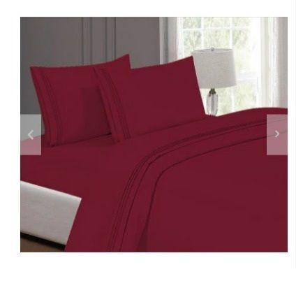 Sabanas De Algodón Bramante Queen vino tinto GENERICO | falabella.com