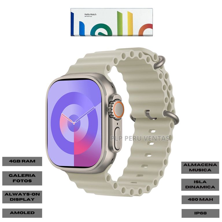 Smartwatch Hello Watch 3 Ultra 2Gene 470mAh Beige OEM | falabella.com