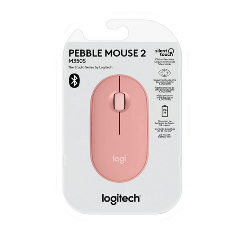Mouse Logitech Pebble Mouse 2 M350S Bluetooth/Wireless Rosado LOGITECH ...