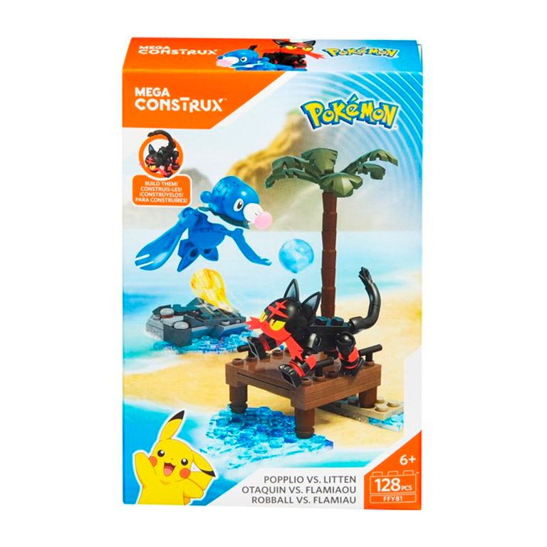 Pokemon Mega Construx Popplio vs Litten 128 Piezas POKEMON | falabella.com