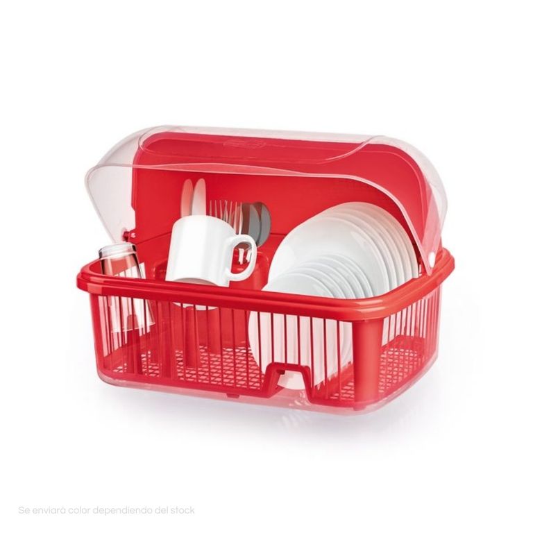 Porta Vajilla Premium con Tapa Abatible y Porta Vasos POLINPLAST | falabella.com