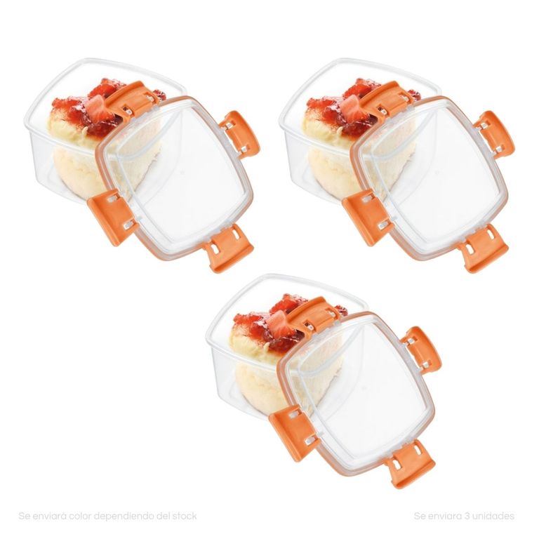 Set 3 Tapers Lok-It Snacks 0.41L Herméticos y Seguros POLINPLAST ...