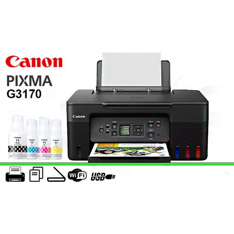 IMPRESORA MULTIFUNCIONAL CANON PIXMA G3170 WIFI CANON | falabella.com