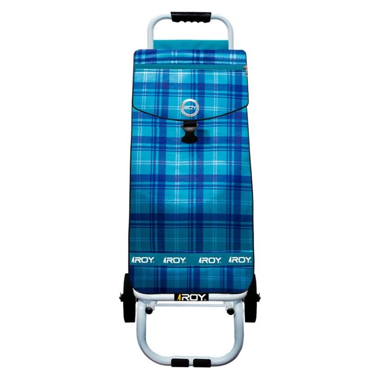 Carrito Señorita Full Estructura Fija Diseño Escocés Celeste ROY ...