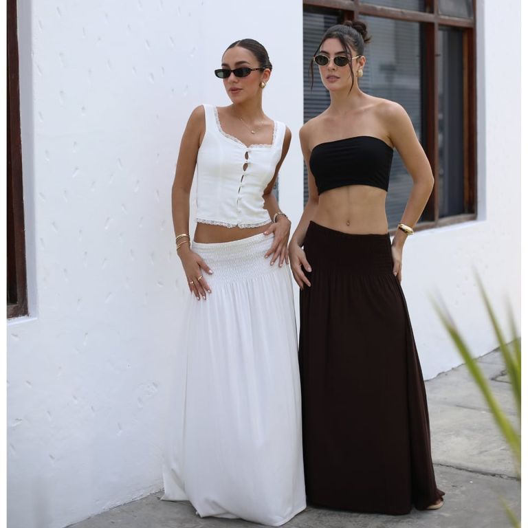 Falda Maxi Larga Challis BETWEEN US | falabella.com