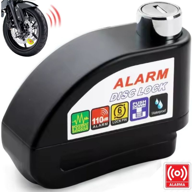 Candado Con Alarma Antirobo De Disco Seguridad Moto Bici | Sodimac Perú