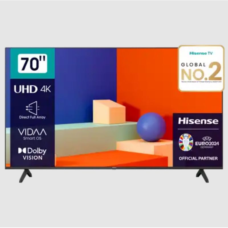 TELEVISOR 70 UHD 4K SMART TV VIDAA OS DOLBY VISION 70A6K HISENSE ...