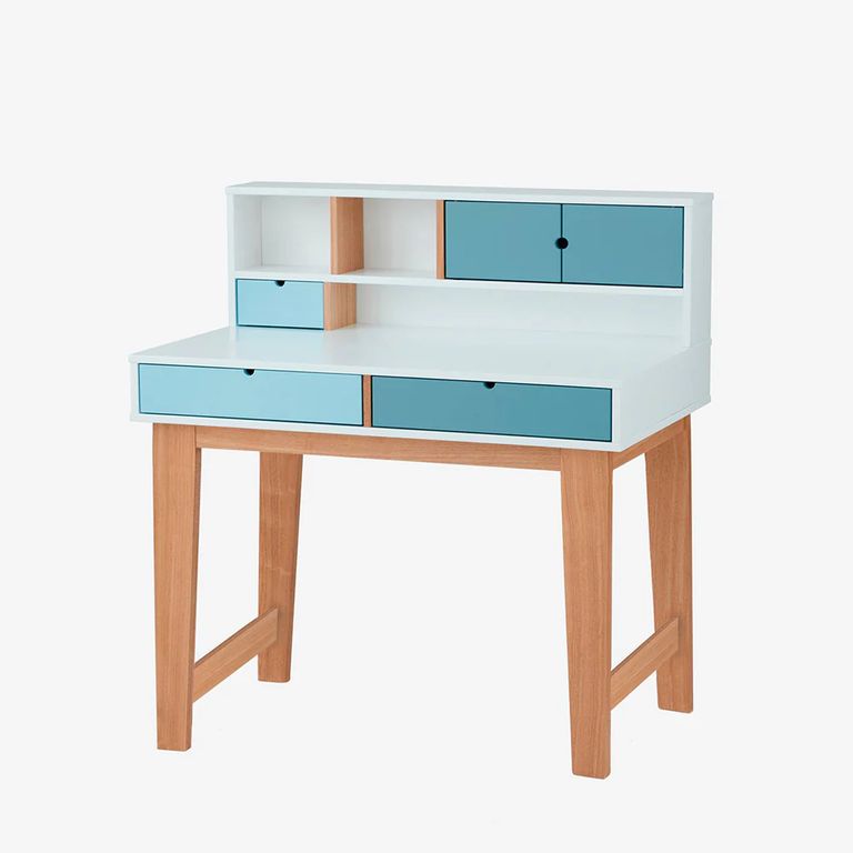 Escritorio con Cajones y Repisa Koinawa - Blanco BARAKA HOME ...