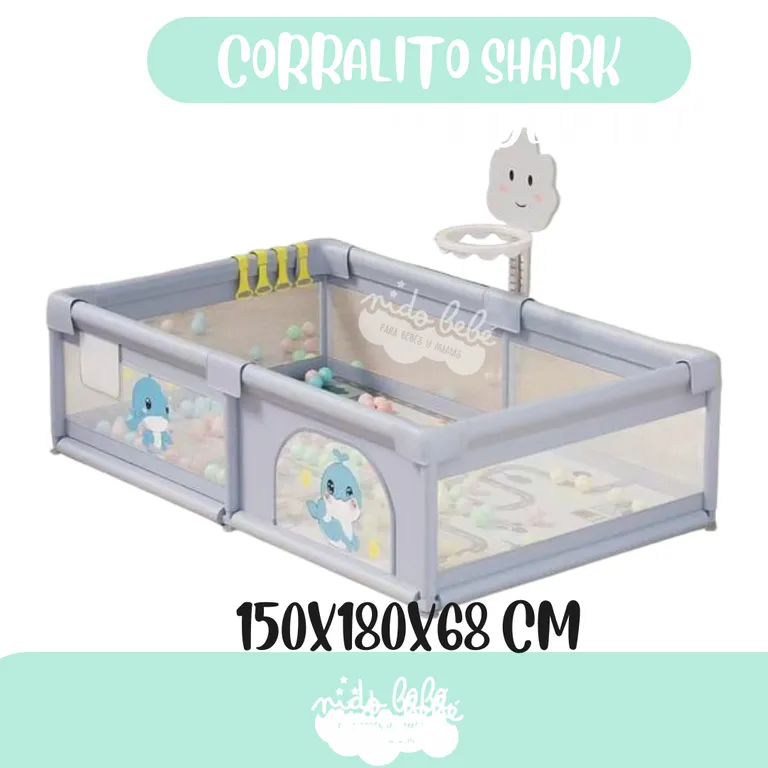 CORRALITO DE BEBE de tela rectangular plomo BABY | falabella.com