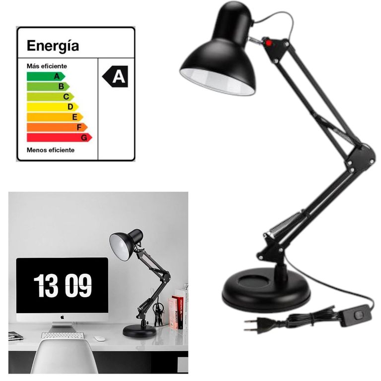 Lámpara Led Mesa Escritorio Brazo Flexible Vintage MT811 | Sodimac Perú