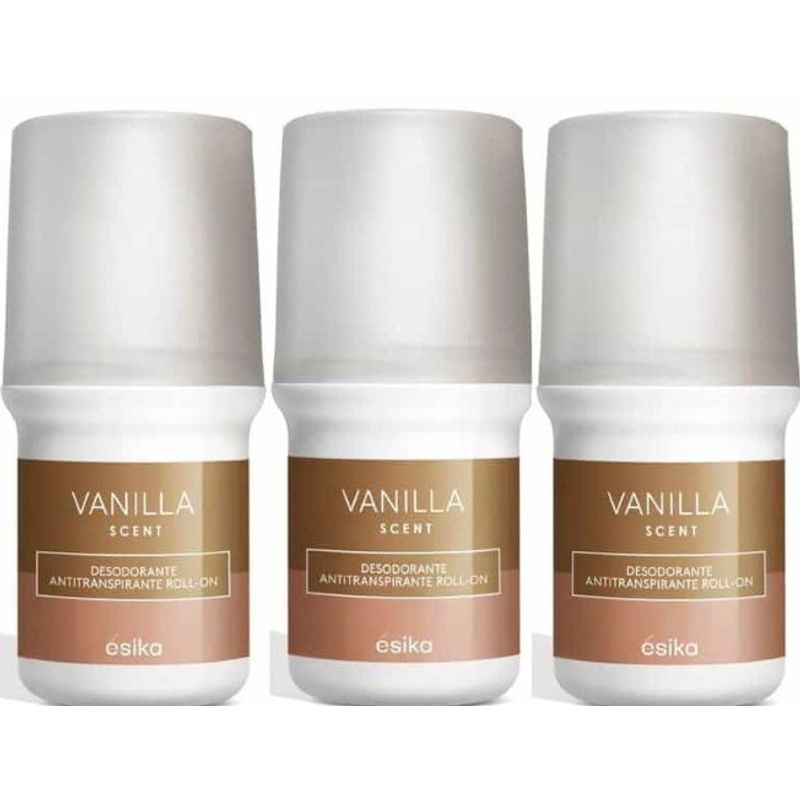 Pack x3 VANILLA SCENT desodorante roll on de ESIKA 50ml ESIKA ...