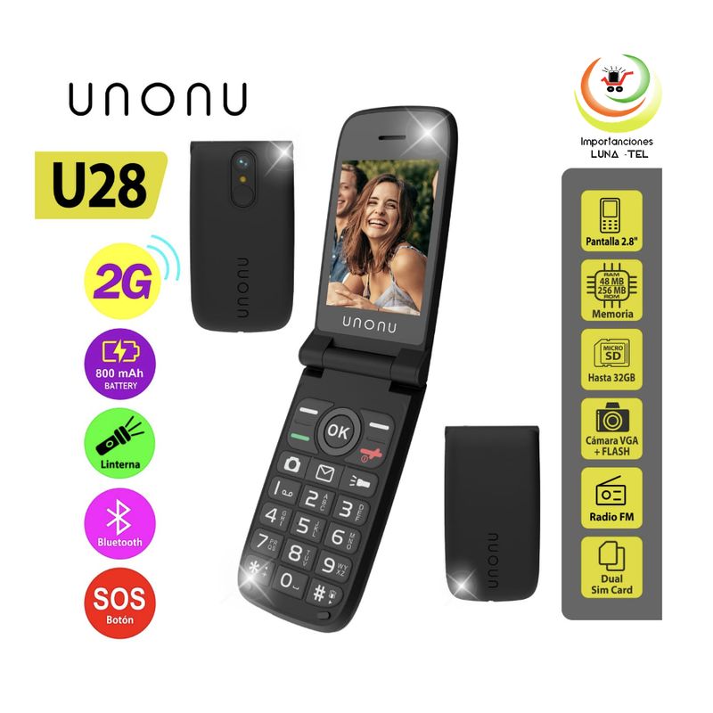 CELULAR UNONU U28 FLIP PHONE 2G TAPA UNONU | falabella.com