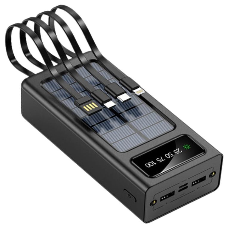 Power Bank Solar S4 40000mAh Carga Rápida 40W Batería Portátil CP-S3 ...