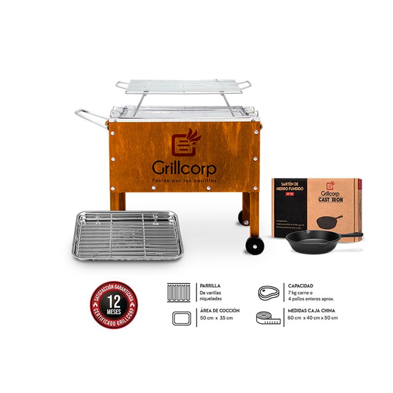 Caja China Junior Varillas Inoxidables Sartén Nro 15 GRILLCORP | falabella.com