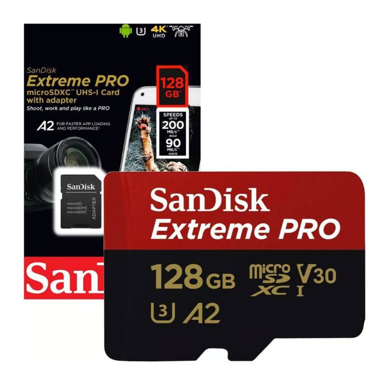 Tarjeta de memoria micro sd sandisk extreme pro 128 gb SANDISK | falabella.com