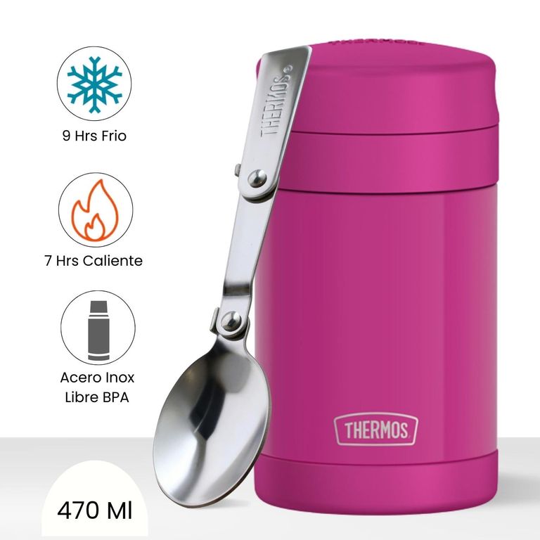 Termo de Comida para Niños Food 470ml Magenta | Sodimac Perú