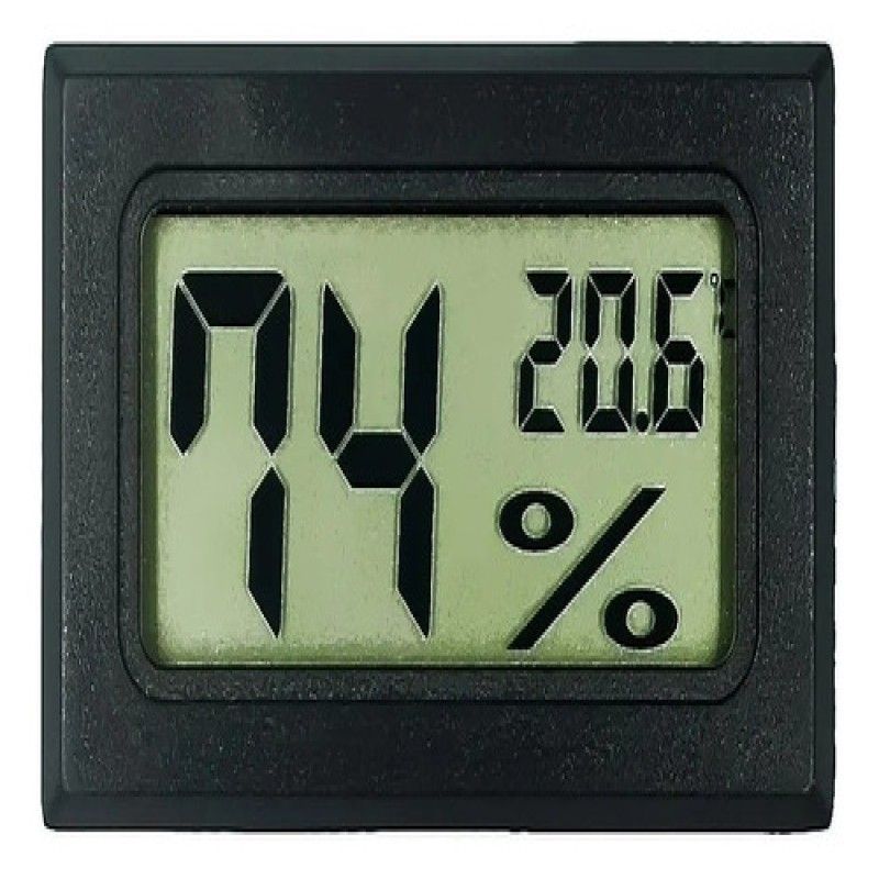 Medidor De Temperatura Y Humedad Digital Sin Sonda Negro GENERICO ...