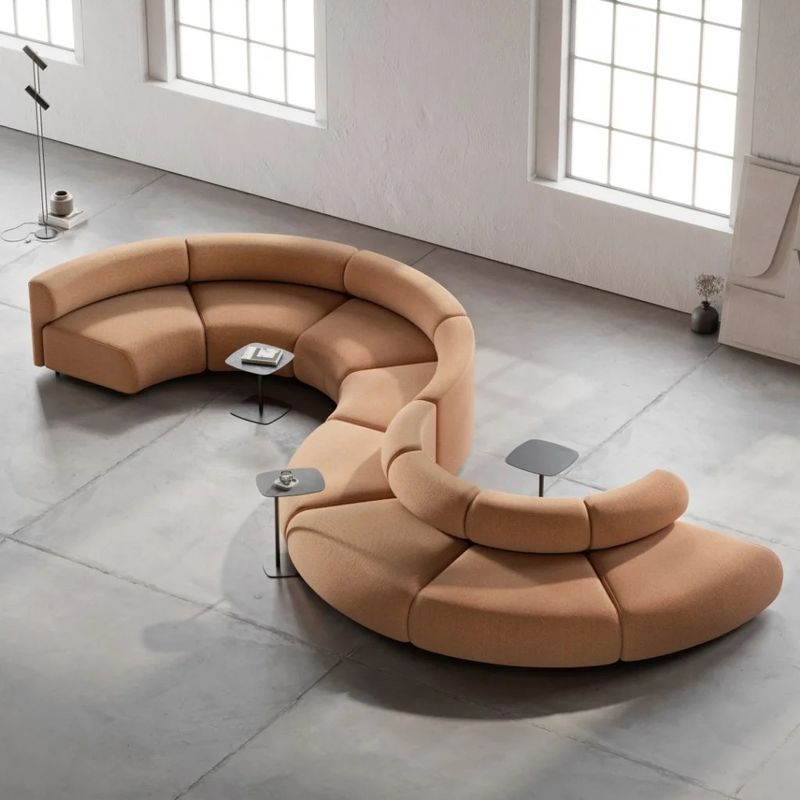 Sofá Gabo Curvo Circular Modular - Marron Claro GENERICO | falabella.com
