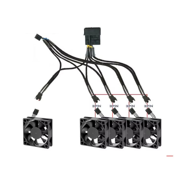 Cable extensor splitter hub molex pwm a 5 pwm añade puertos p' cooler ...